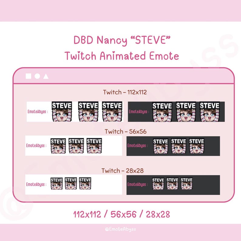 DBD Nancy "steve" Twitch Animated Emote - Etsy
