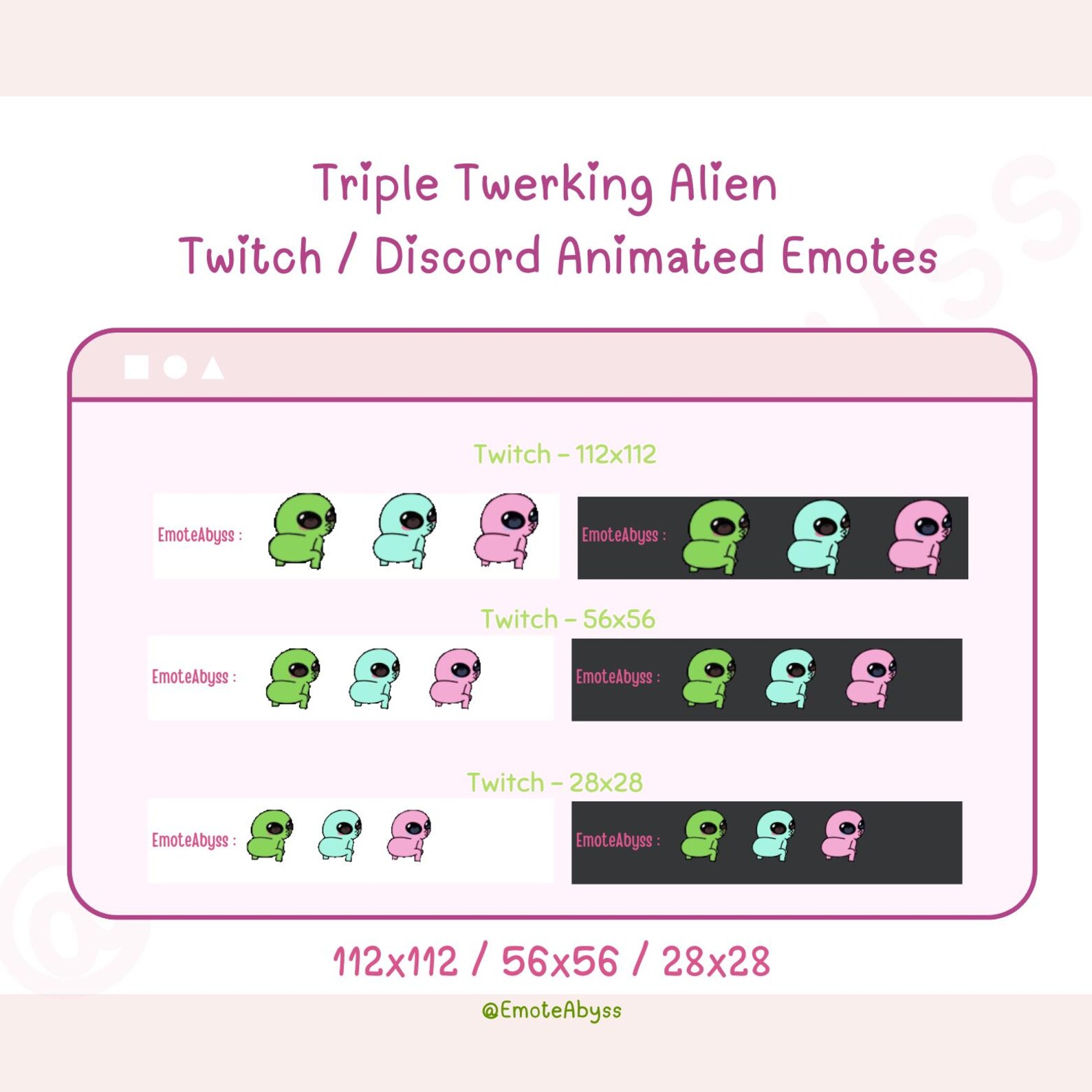 Triple Twerking Alien Animated Emote Pack - Etsy