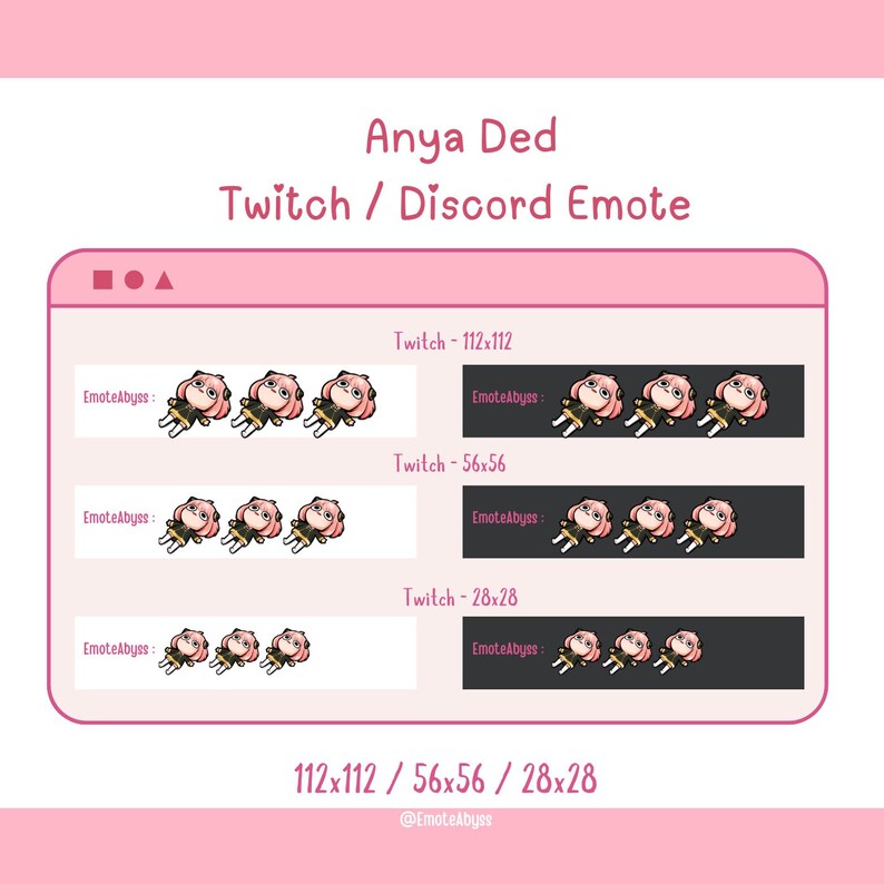 Anya Ded Emote - Etsy