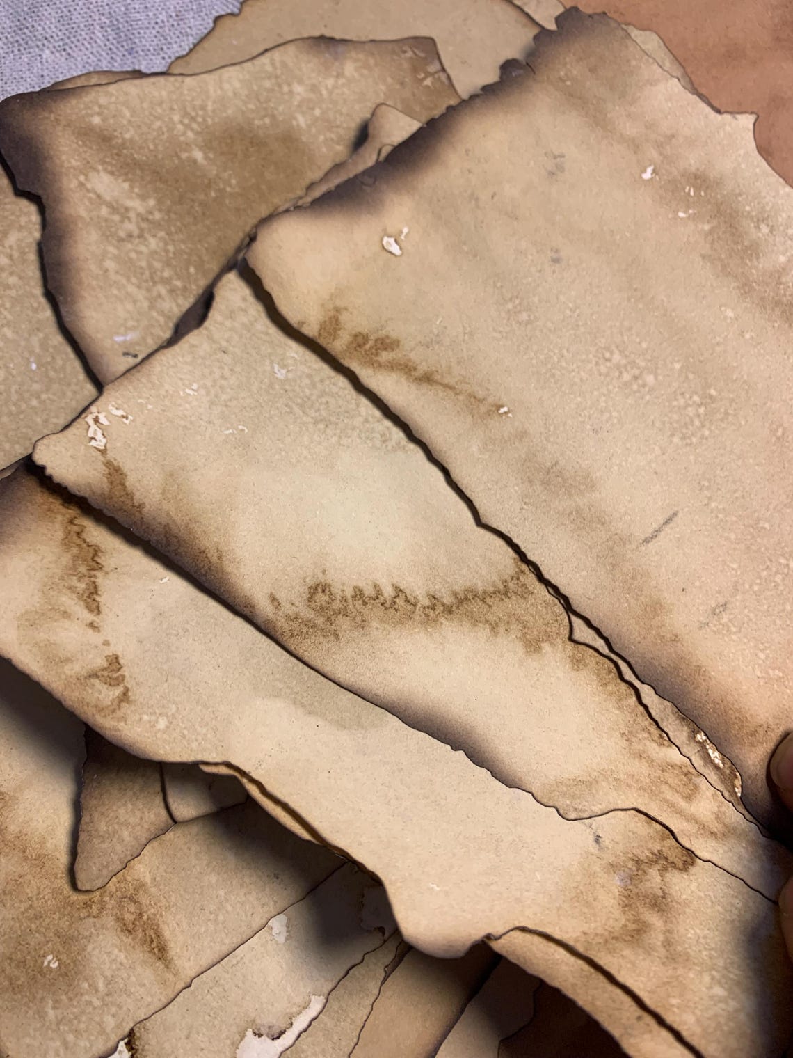 Burnt Edge Coffee-dyed Kraft Paper – Vintage Distressed Writing, Junk ...