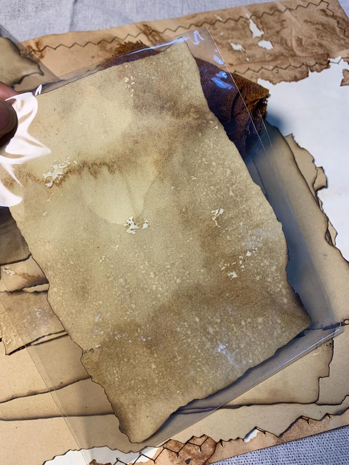Burnt Edge Coffee-dyed Kraft Paper – Vintage Distressed Writing, Junk ...