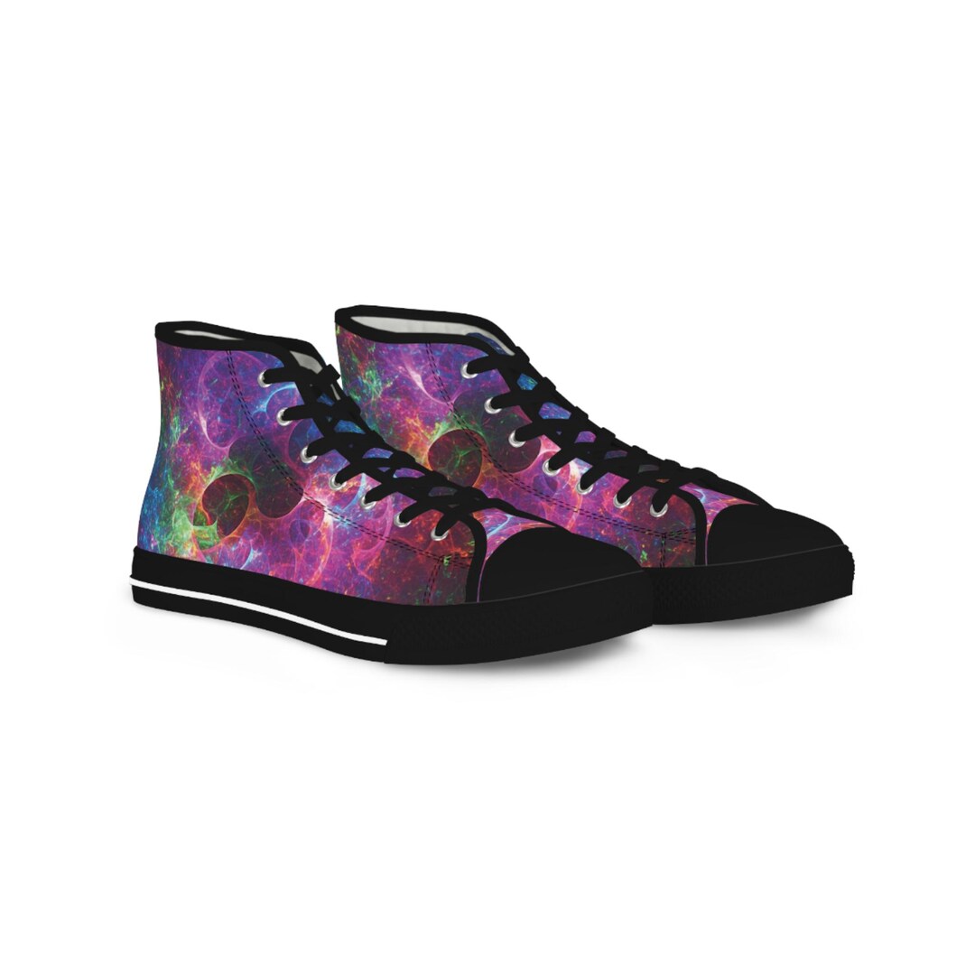 Colorful Psychedelic Sneakers | Artistic Festival Shoes | Unique Gift ...