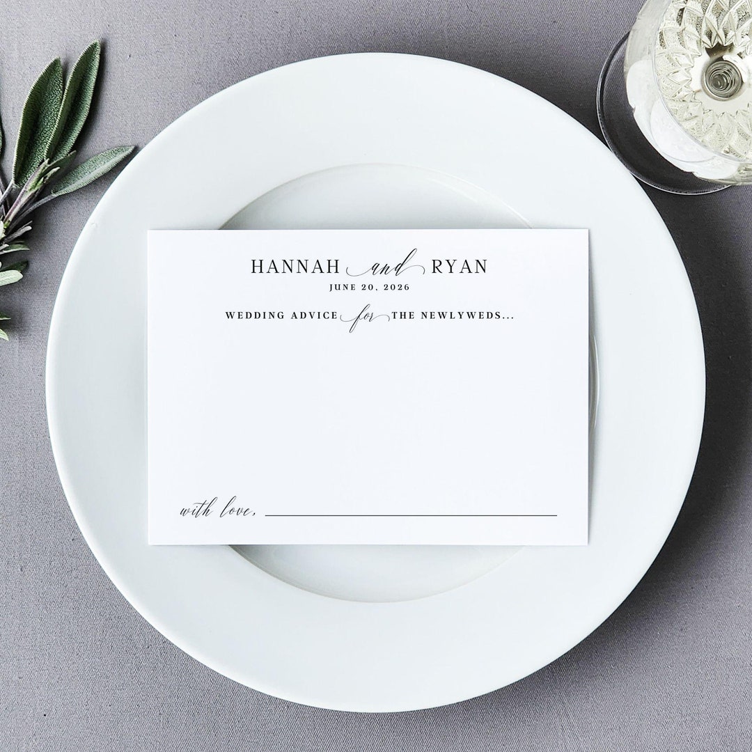 Wedding Advice Card Bridal Shower Game Advice for the Bride Wedding ...