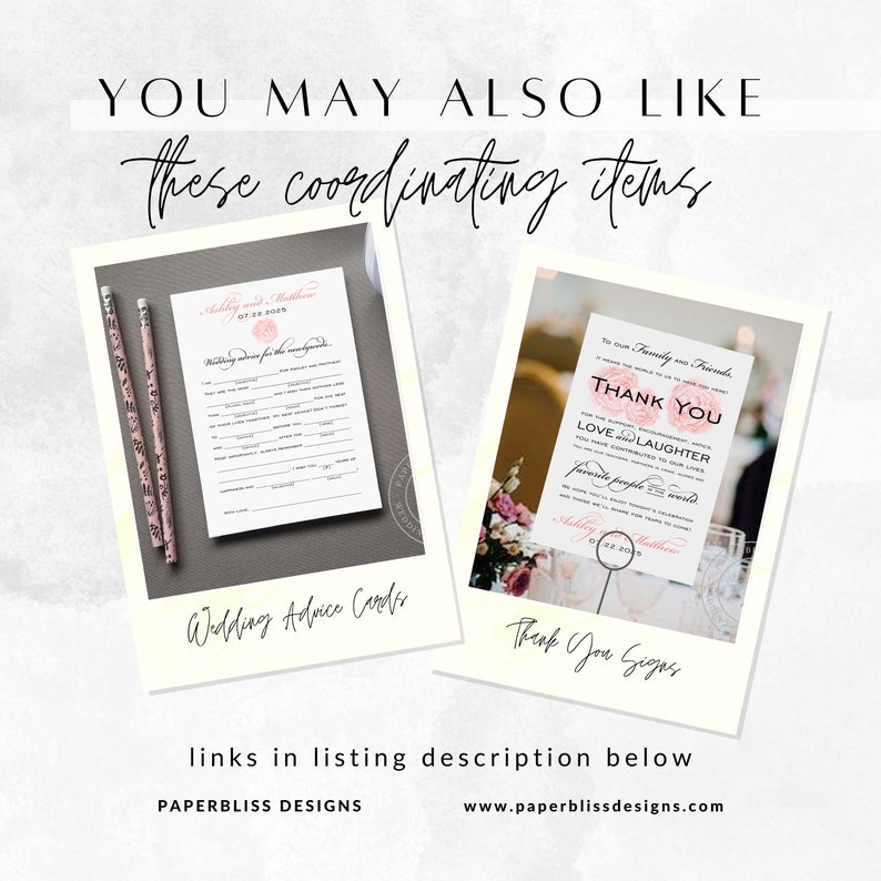 Printed Wedding Mad Libs Advice Cards Blush And Burgundy Wedding Advice