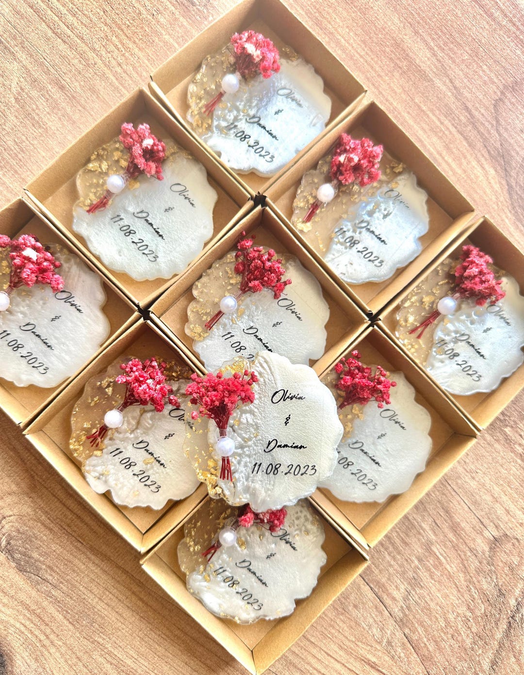 Custom Fridge Magnets | Wedding Favors | Magnet Set | | Engagement Gift ...