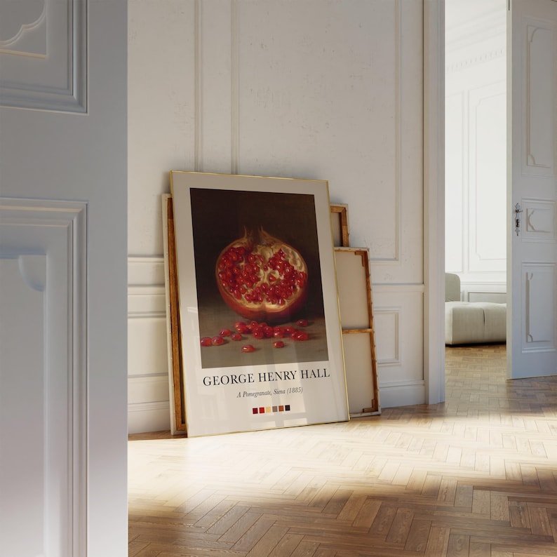 George Henry Hall A Pomegranate Siena | Still Life Wall Art | Vintage ...