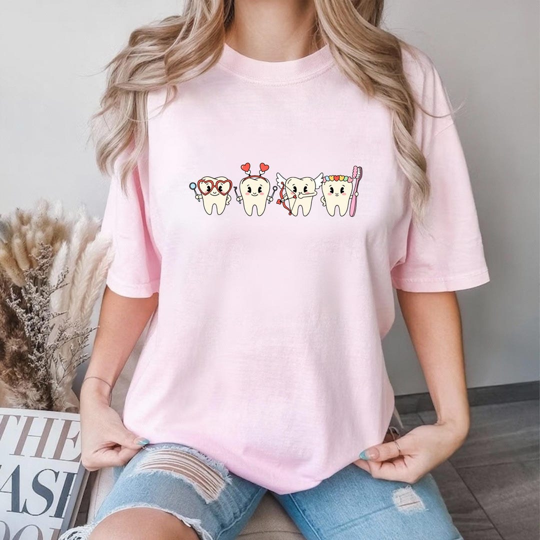 Tooth Shirt Trendy Dental Assistant T-shirt Dentist Tooth Sweater ...