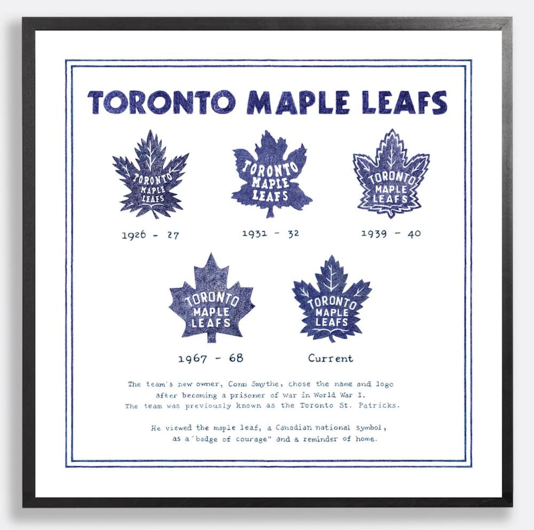The Logo Evolution of the Toronto Maple Leafs // Maple Leafs Wall Art ...