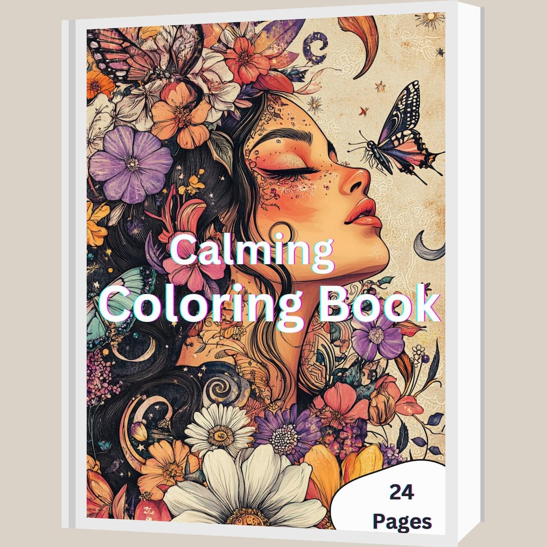 Calming Coloring Book for Adults, Instant Download Painting Album ...