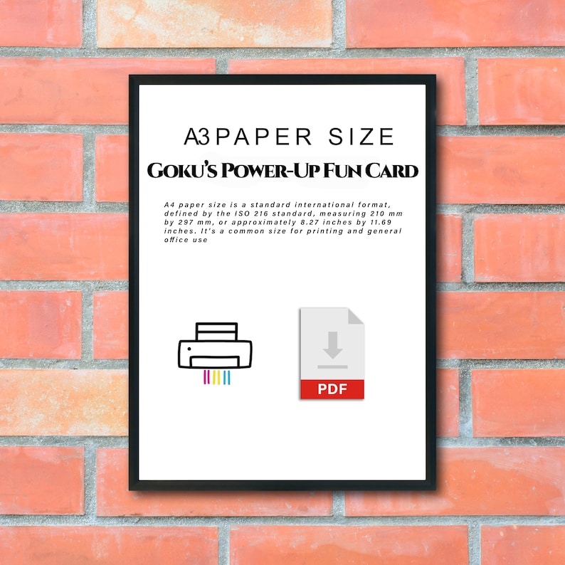 Goku Power up Card Bundle | Printable Anime Fun Cards | Dragon-inspired ...