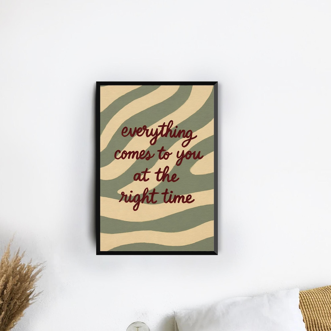 Motivational Quote Poster: Colorful Typography Wall Art (digital ...