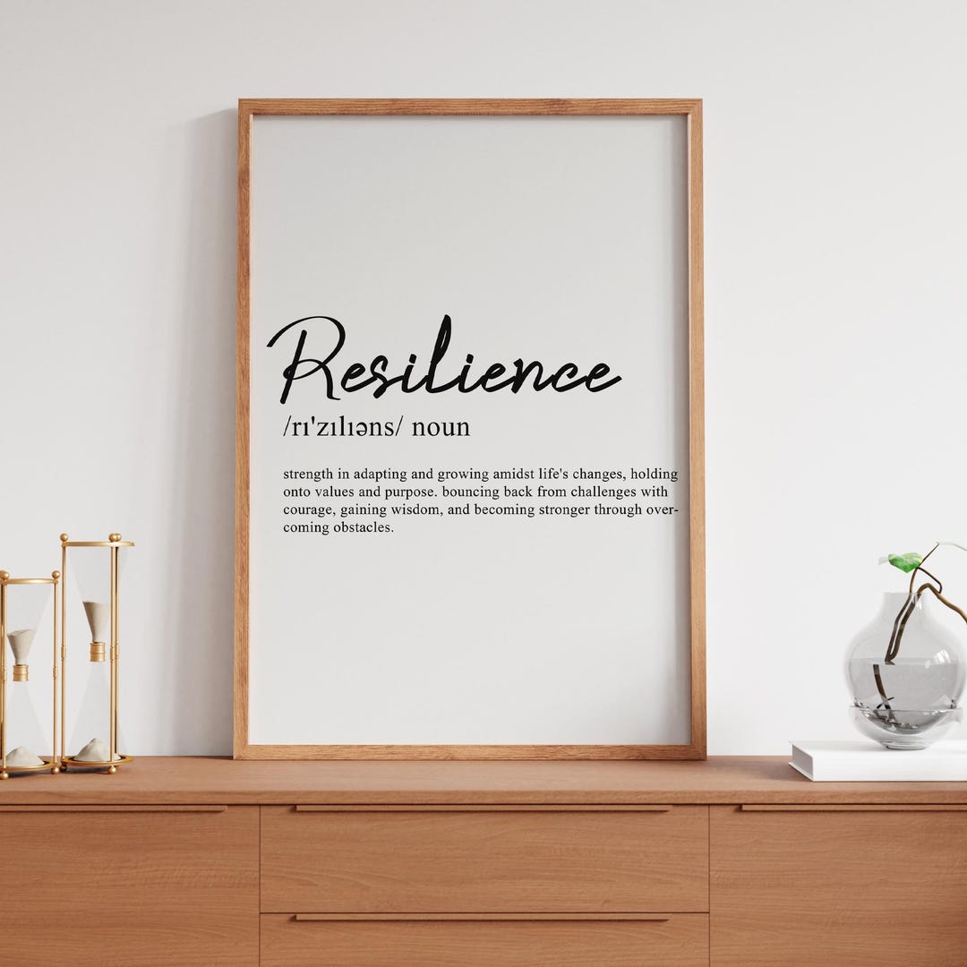 Resilience Definition Printable Wall Art Motivational & Inspirational ...