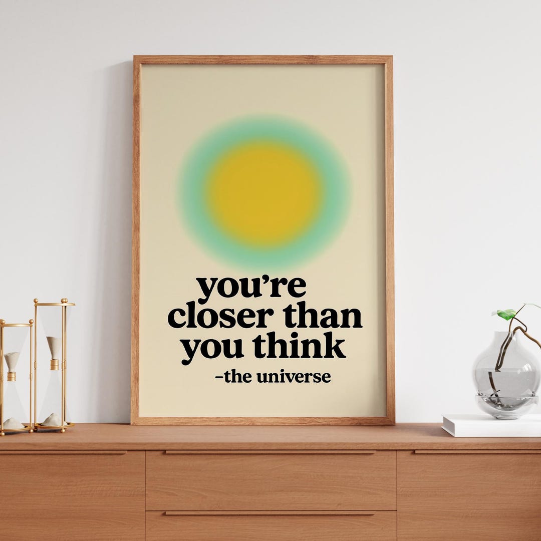 Retro 70s Affirmation Print: Motivational Mindfulness Decor (digital ...