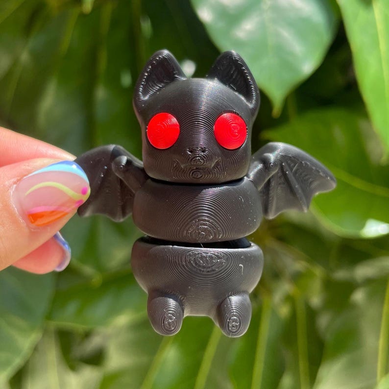 3D Printed Bat | Tiny Bat | Articulated Bat | Fidget Toy - Etsy