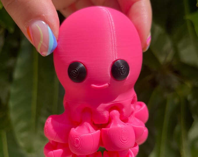 3D Printed Baby Octopus Fidget Toy Bundle, Cute 3D Print Sensory Aid ...