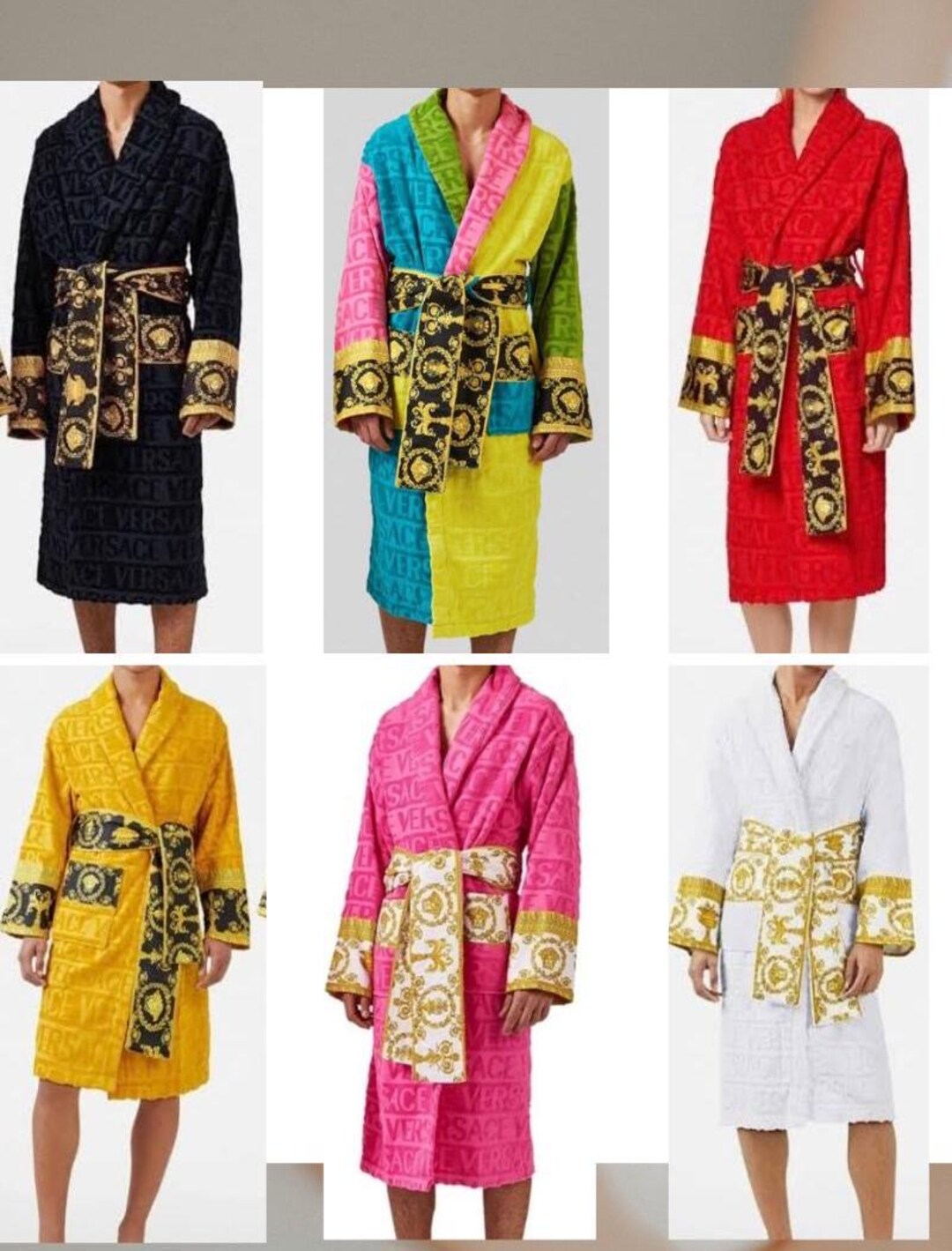 Luxury Gold Patterned Bathrobe – Royal Elegance & Comfort - Etsy