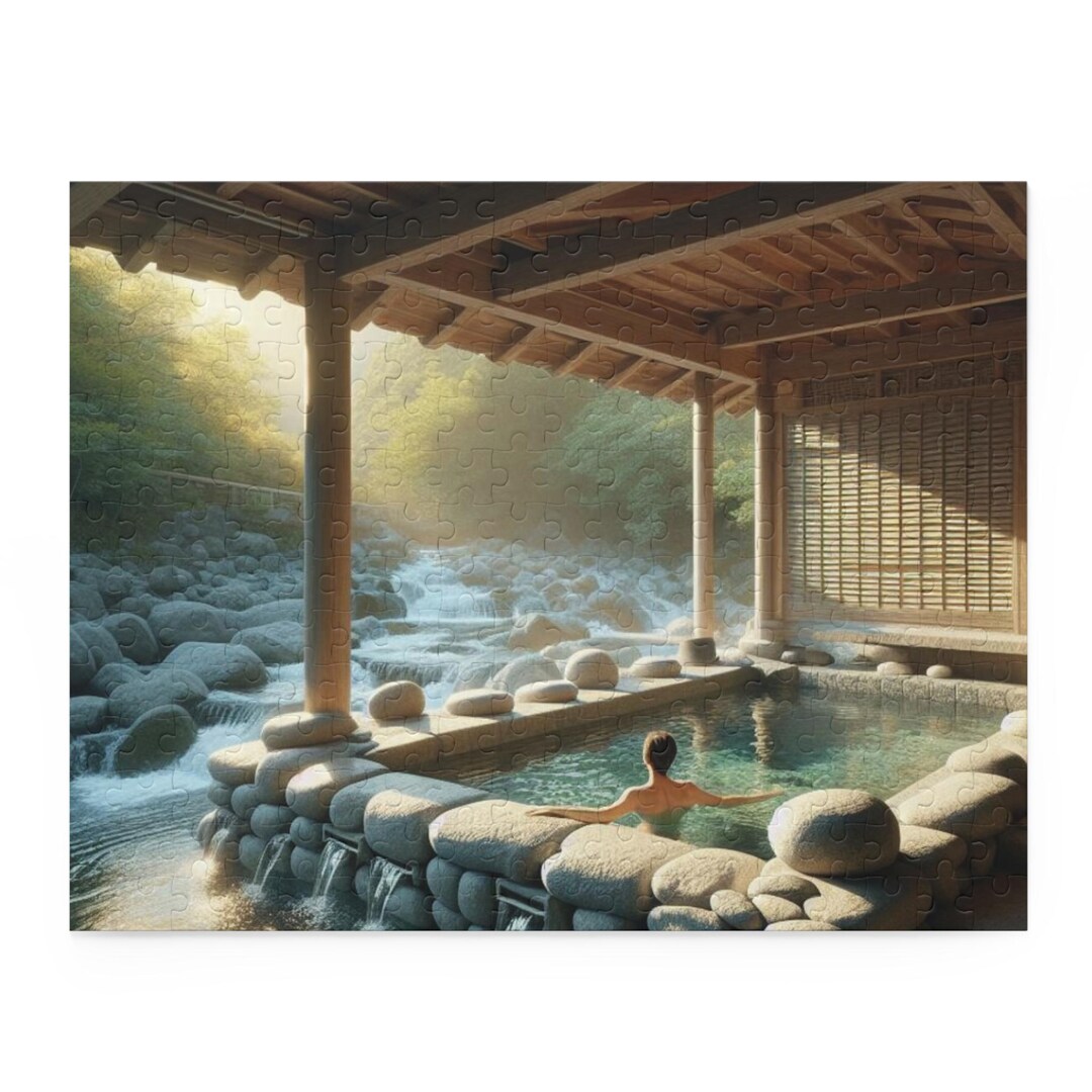 Puzzle, Japanese Onsen & Garden, 500-piece Jigsaw - Relaxing Indoor ...