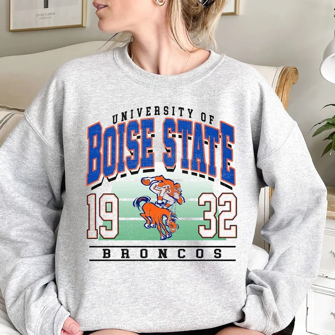 Vintage Boise State Broncos Mascot Sweatshirt Retro Boise - Etsy