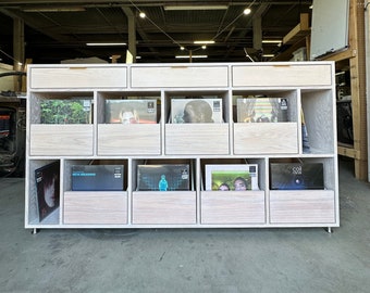 R/D Vinyl Record Storage Cabinet, 8-drawer, With Receiver Bays Made in ...