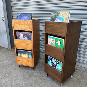 R/D Record Storage Cabinet, 2-drawer With Open Top Shelf, Vertical ...