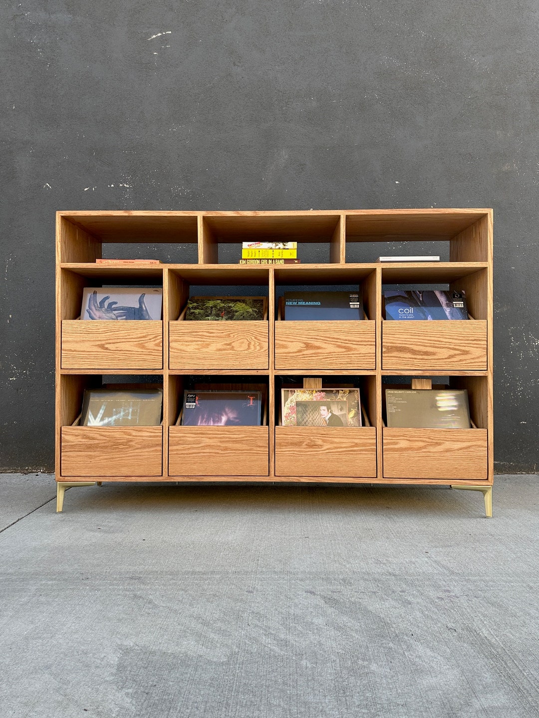 Record Album Storage Cabinet Retro Vinyl Record Storage Cabinet