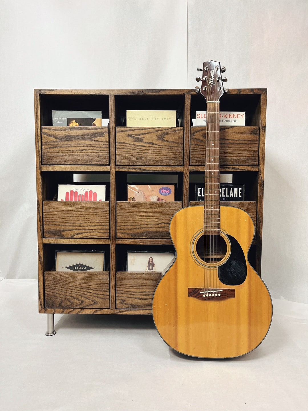 R/D Vinyl Record Storage Cabinet for 45s 7-inch Records, 9-drawer ...
