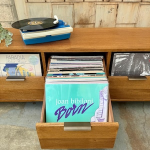 Custom Handcrafted Vinyl Record Storage Cabinet, Bench-style 4-drawer ...