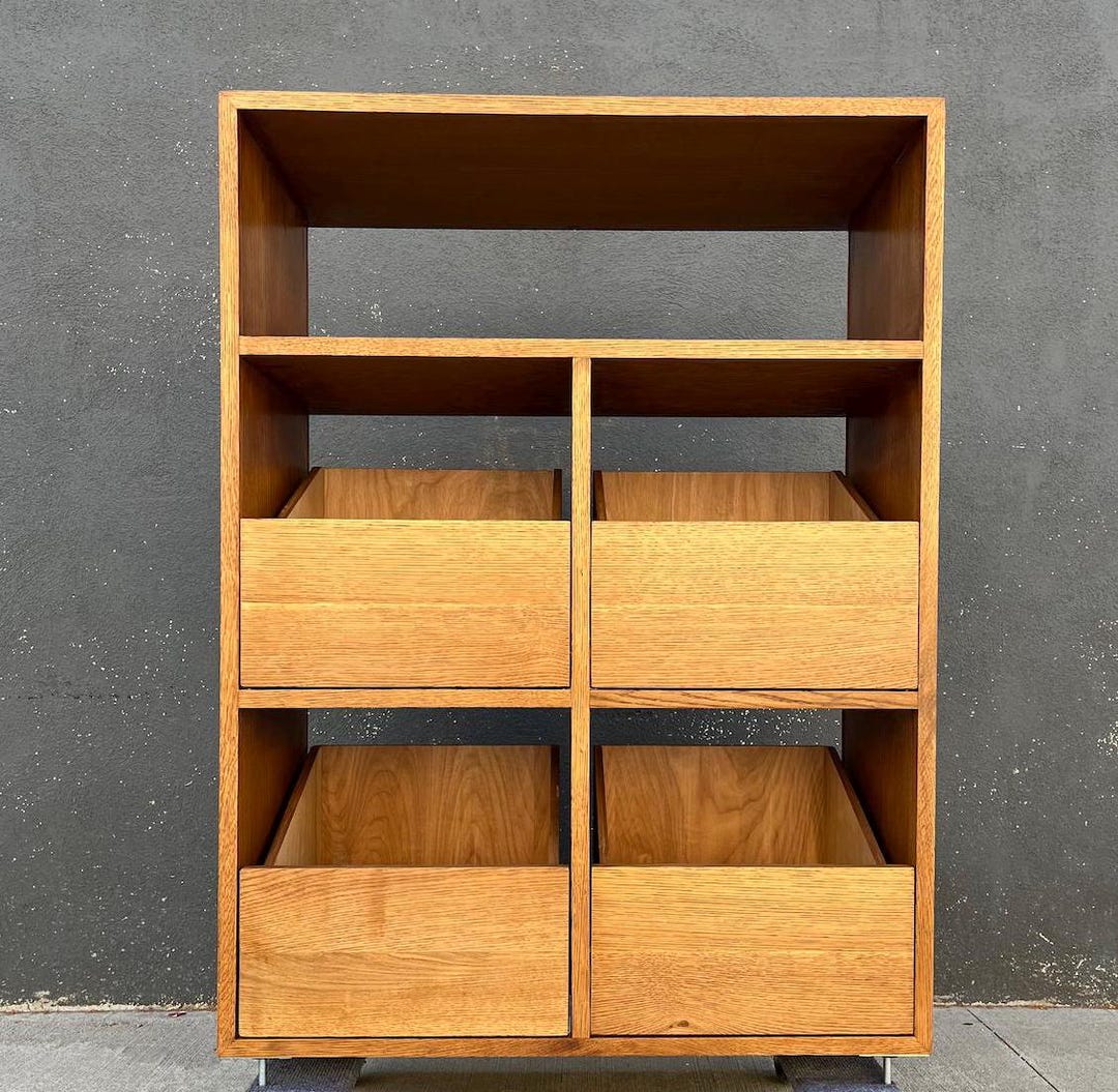 R/D Vinyl Record Storage Cabinet, 4-drawer, With Receiver Bay | Made in ...