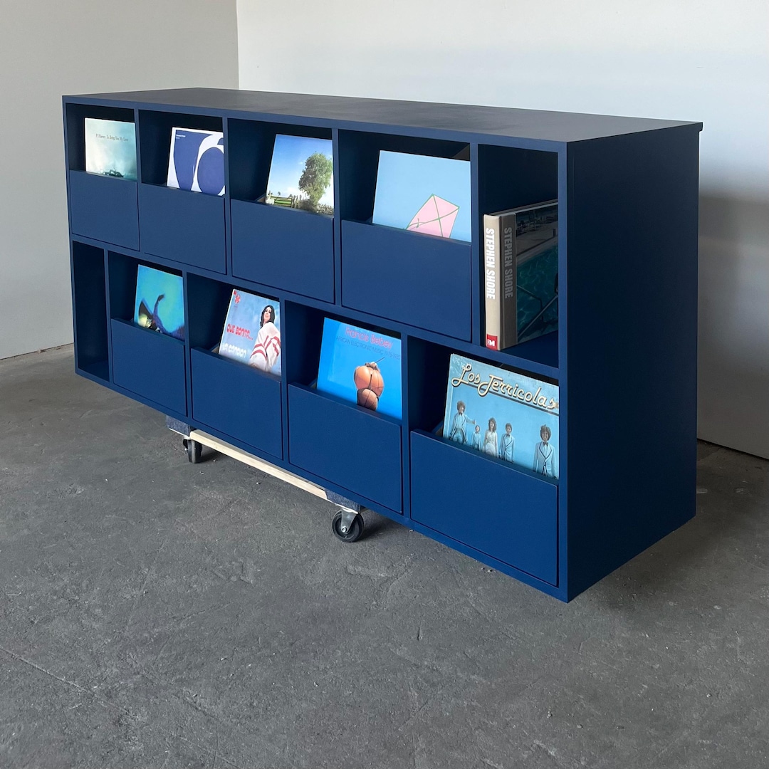 Custom Handcrafted Vinyl Record Storage Cabinet, 8-drawer, With Offset ...
