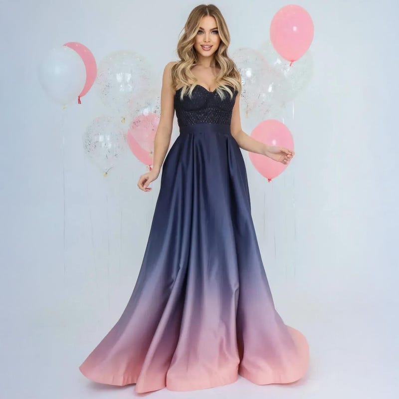 Ombre Evening Dress - Etsy