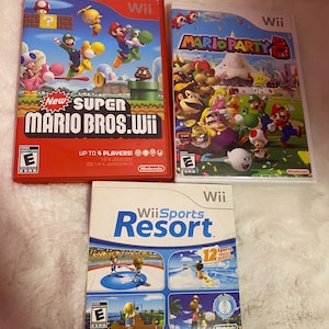 Nintendo Wii Games US/NTSC Mario Party 8,new Super Mario Bros,wii ...