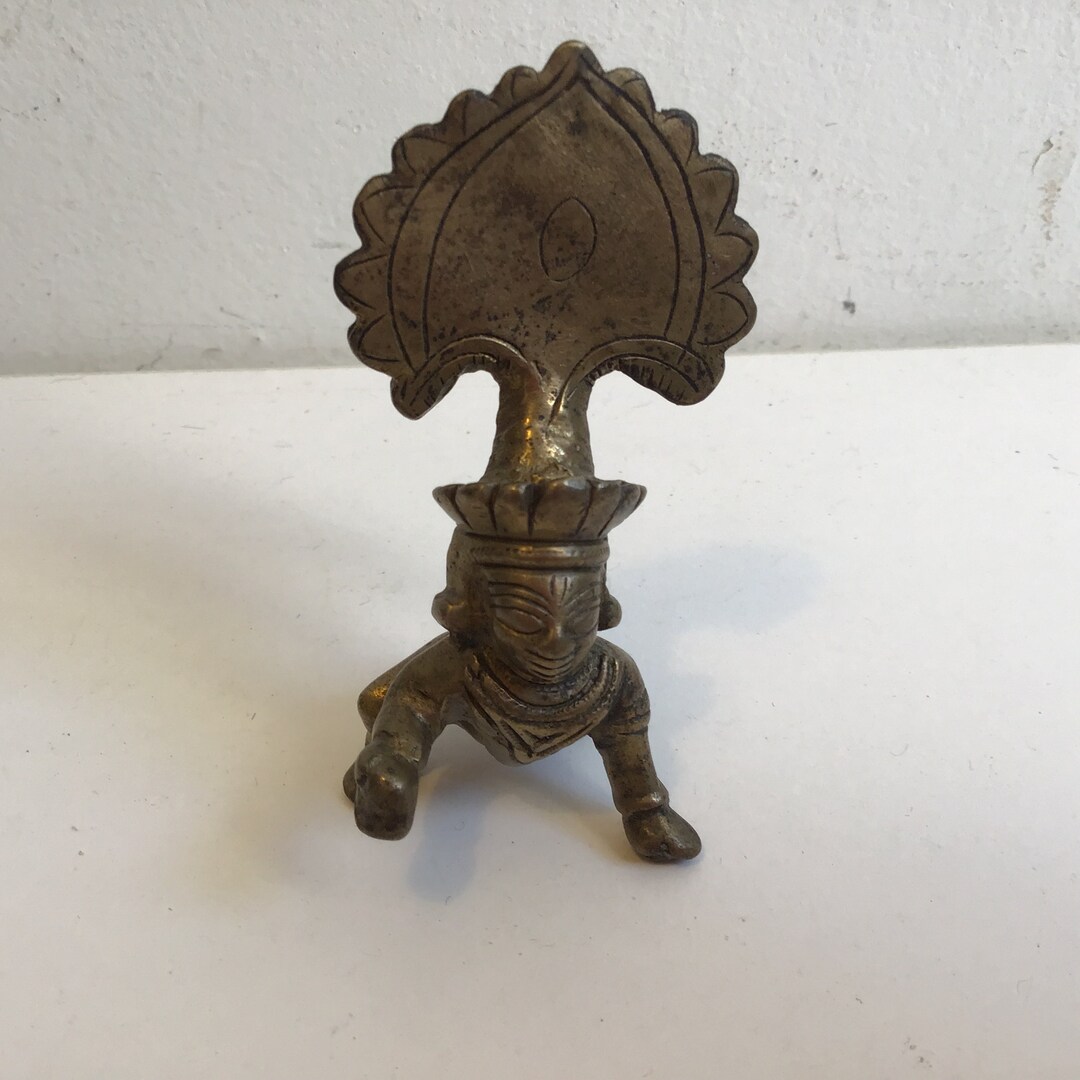 Baby Krishna Deity Brass Holding Butter Ball, Antique, Vintage - Etsy