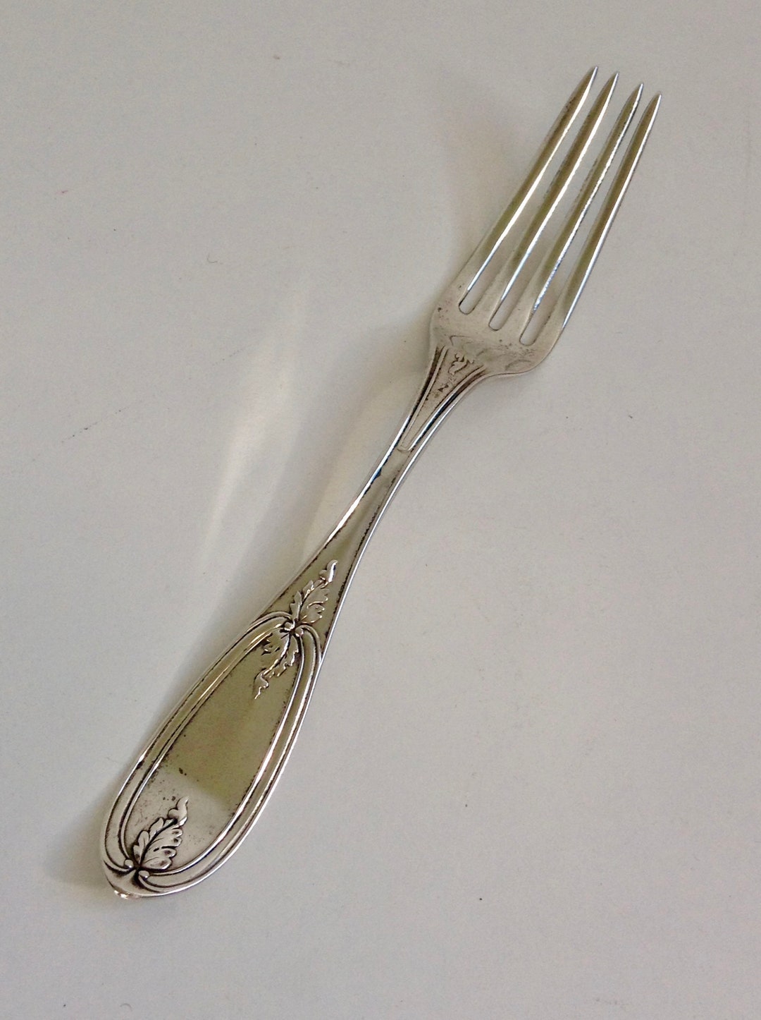 Antique Coin Silver Dinner Fork Bailey Kettell & Chapman - Etsy