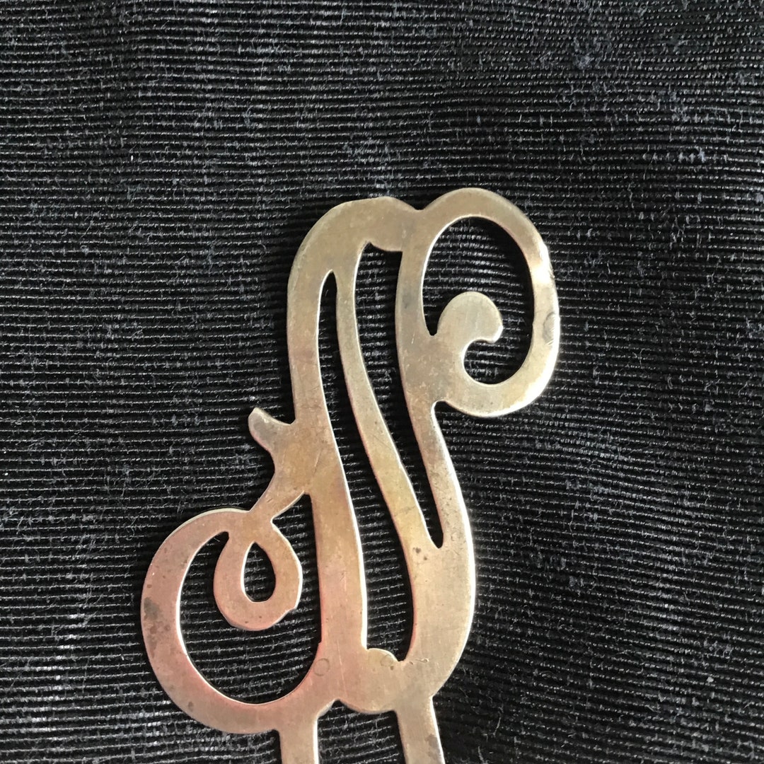 Apollo Initial N. Antique Sterling Silver Napkin Marker. - Etsy