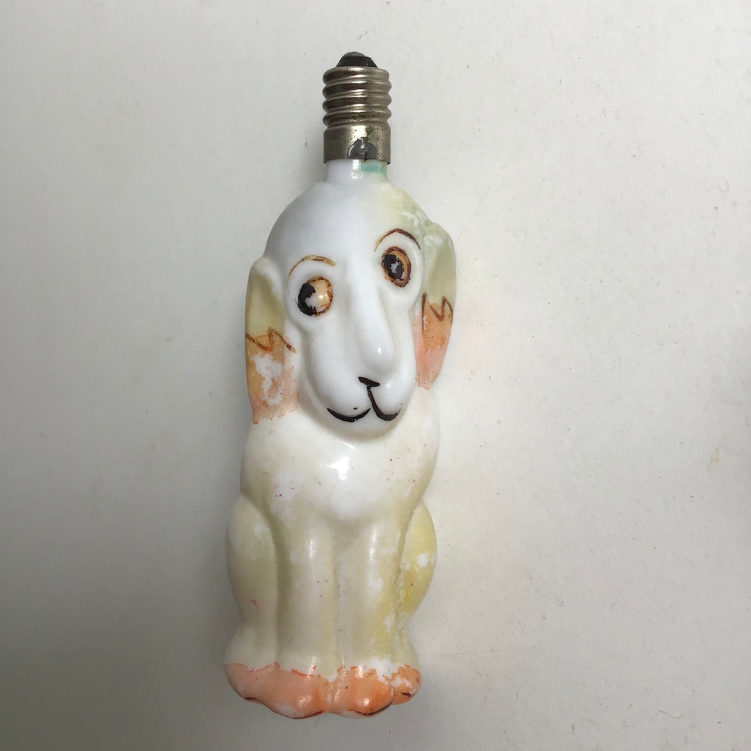 Antique Milk Glass Christmas Light. Dog Lamp Bulb. - Etsy
