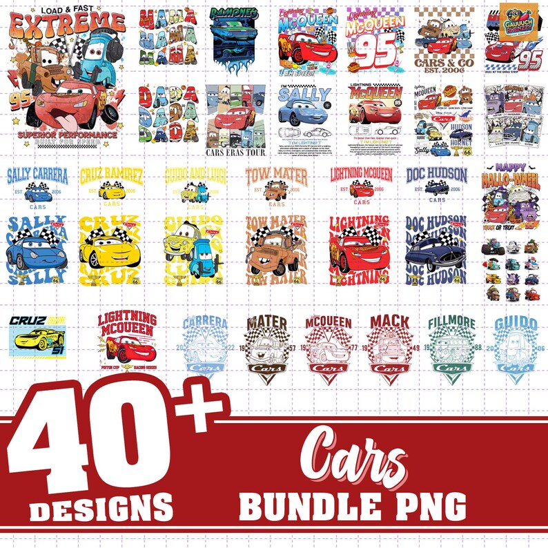 Cars PNG Cliparts Bundle, Cars PNG Cartoon Cliparts, Cars Sublimation ...