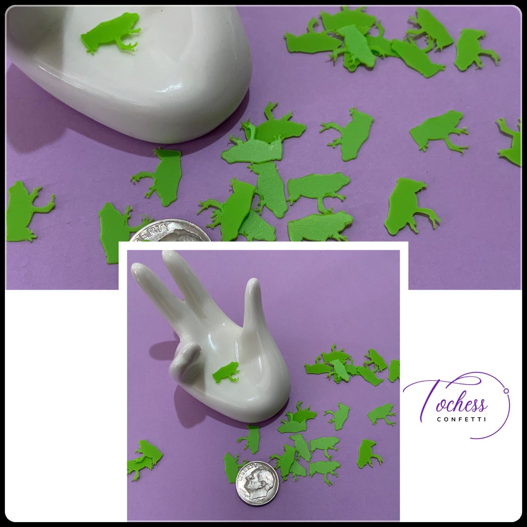 Green Plastic Frog Confetti 50 Pieces - Etsy