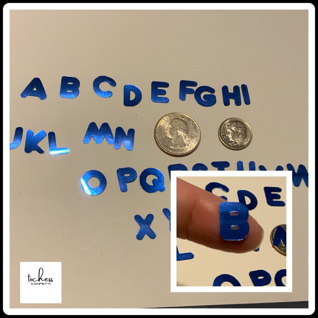 Half Inch Alphabet YOU Pick the Font and Letters Foilfetti/table ...