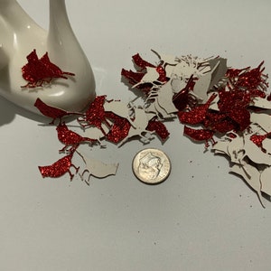 Cardinal Red Glitter Card Stock Confetti 100 Pieces - Etsy