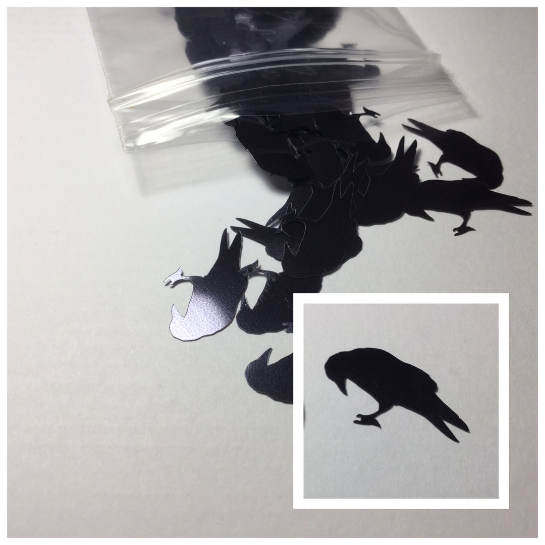 50 Pieces of Black Raven Plastic Confetti - Etsy
