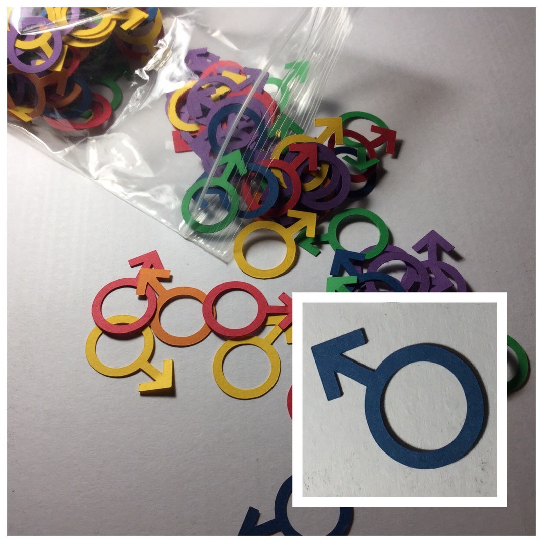 Rainbow Male Symbol CARDSTOCK Confetti 100 Pieces - Etsy