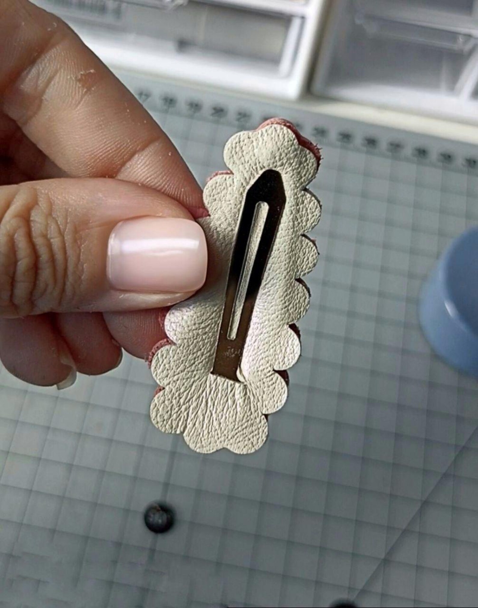 Personalized Leather Hair Clips – Custom Name & Flower Snap Clips - Etsy