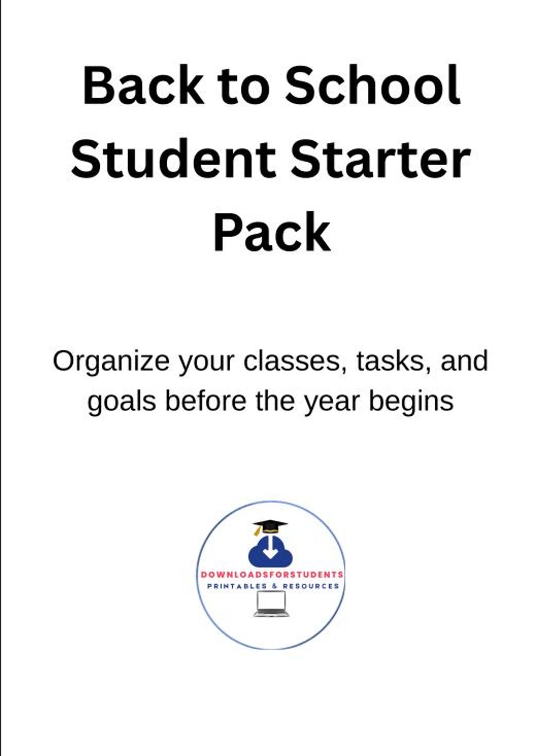 Back to School Printable Student Planner Pack | Class Schedule ...