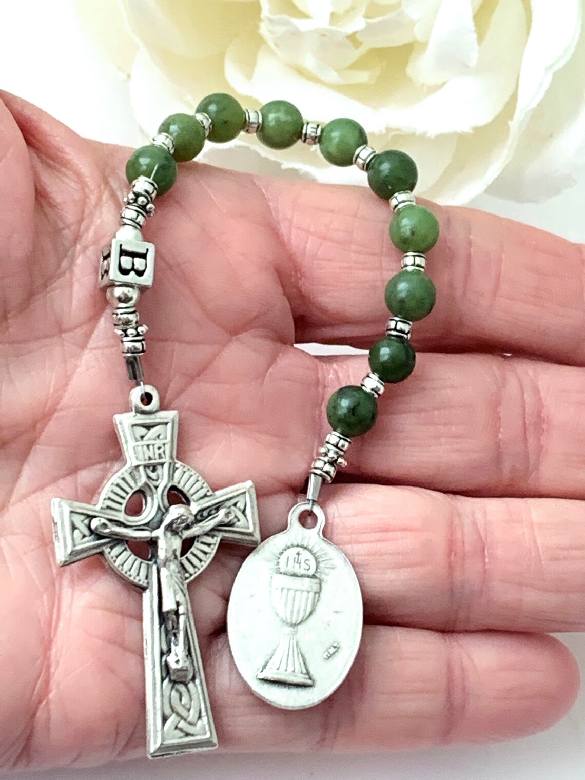 Irish Boy's Personalized First Communion Connemara Marble | Etsy