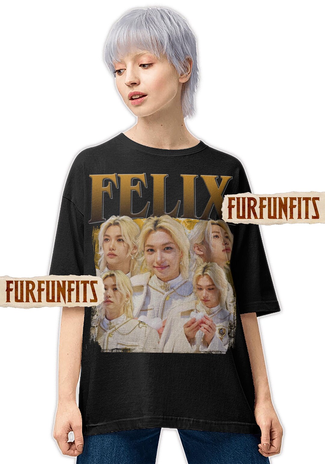 Limited FELIX Stray Kids Shirt - Vintage Graphic Felix Shirt - Retro ...