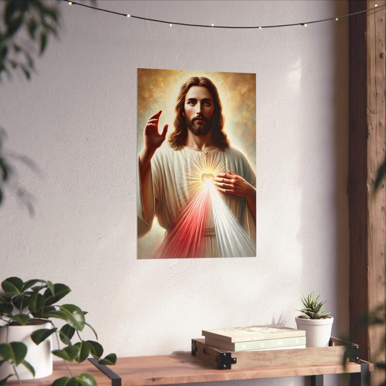 Divine Mercy Jesus Poster: Catholic Home Decor, Christian Wall Art - Etsy