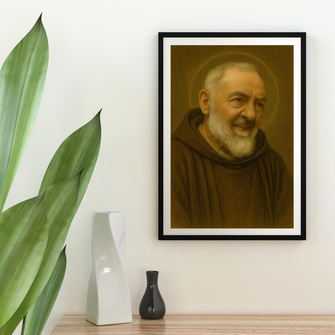Saint Padre Pio Satin Poster: Catholic Home Decor, Capuchin Friar ...