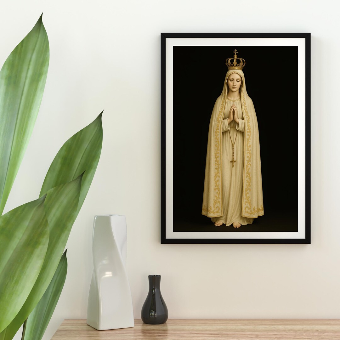 Our Lady of Fatima Poster: Virgin Mary, Catholic Christian Wall Art ...