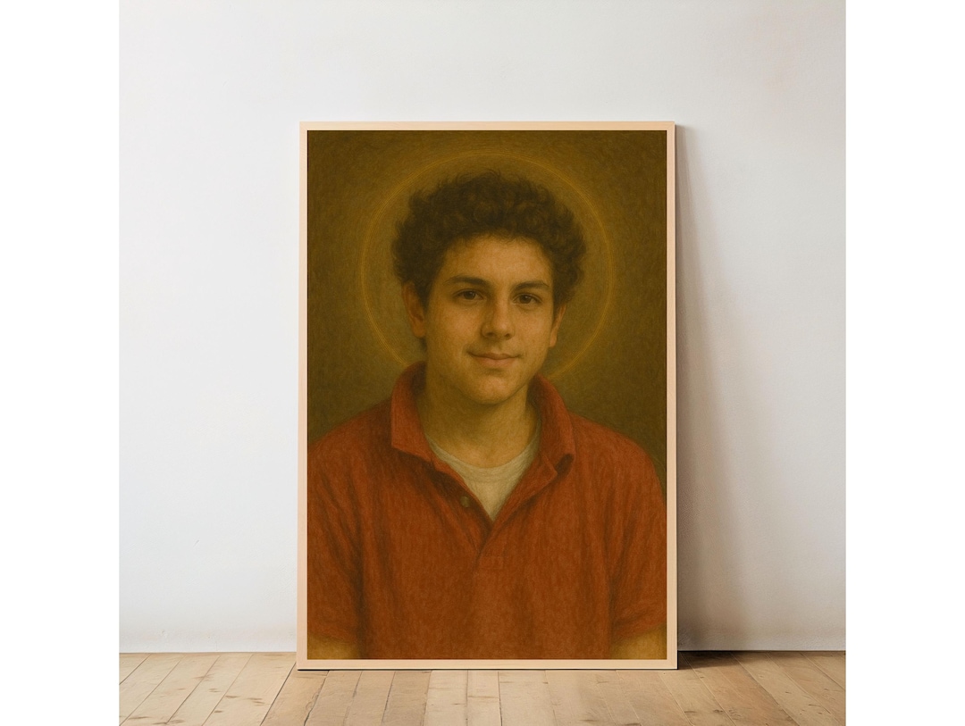 Saint Carlo Acutis Portrait: Modern Catholic Christian Art Print ...