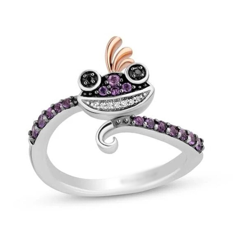 Monster Inc. "randall Boggs" Ring, Amethyst Round CZ Stone Cartoon ...